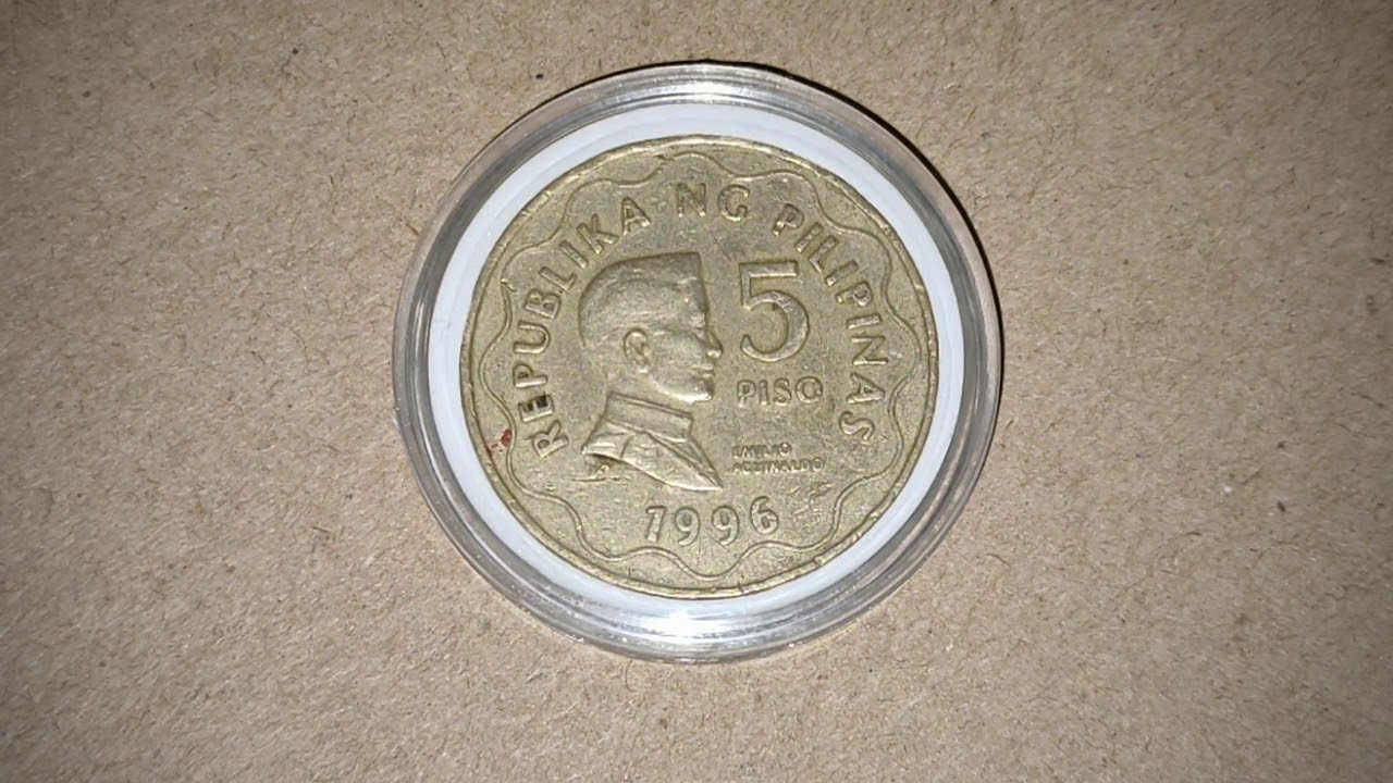 Philippine coin error : 1996 5 Peso Emilio Double chin #coinerror # ...