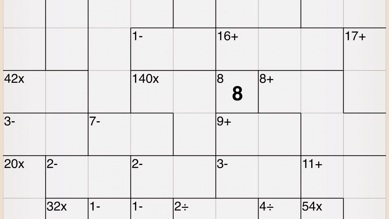 KenKen - Expert - 9X9 - #1 - Personal Record - YouTube