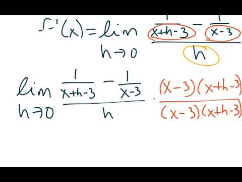 Finding Derivative Using Limit Definition - YouTube