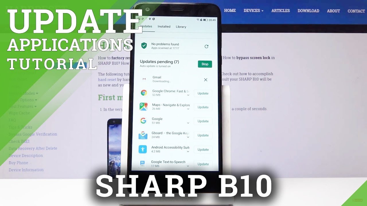 How to Update Applications in Sharp B10 - Latest App Version - YouTube