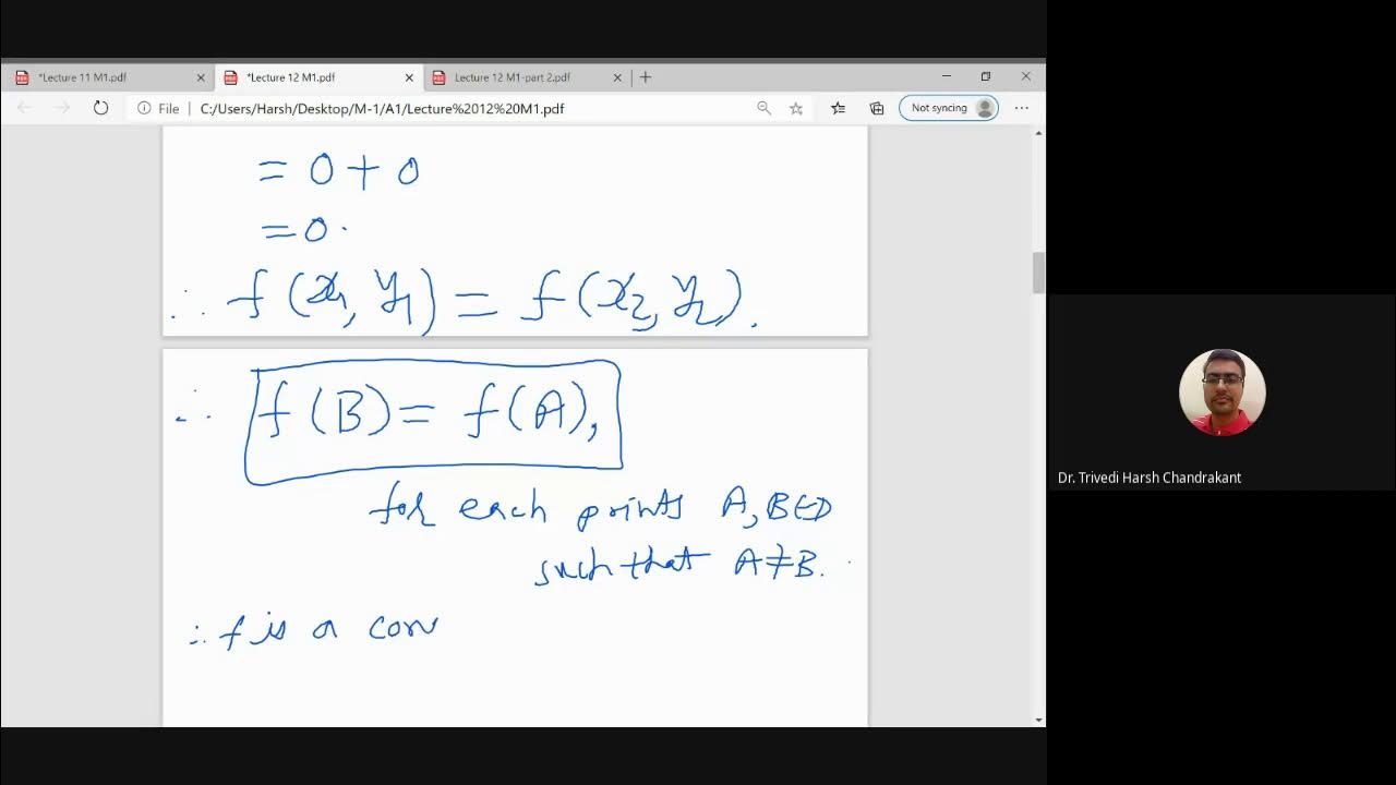 Lecture 12: Mean Value theorem and local maxima minima: Multivariable case - YouTube