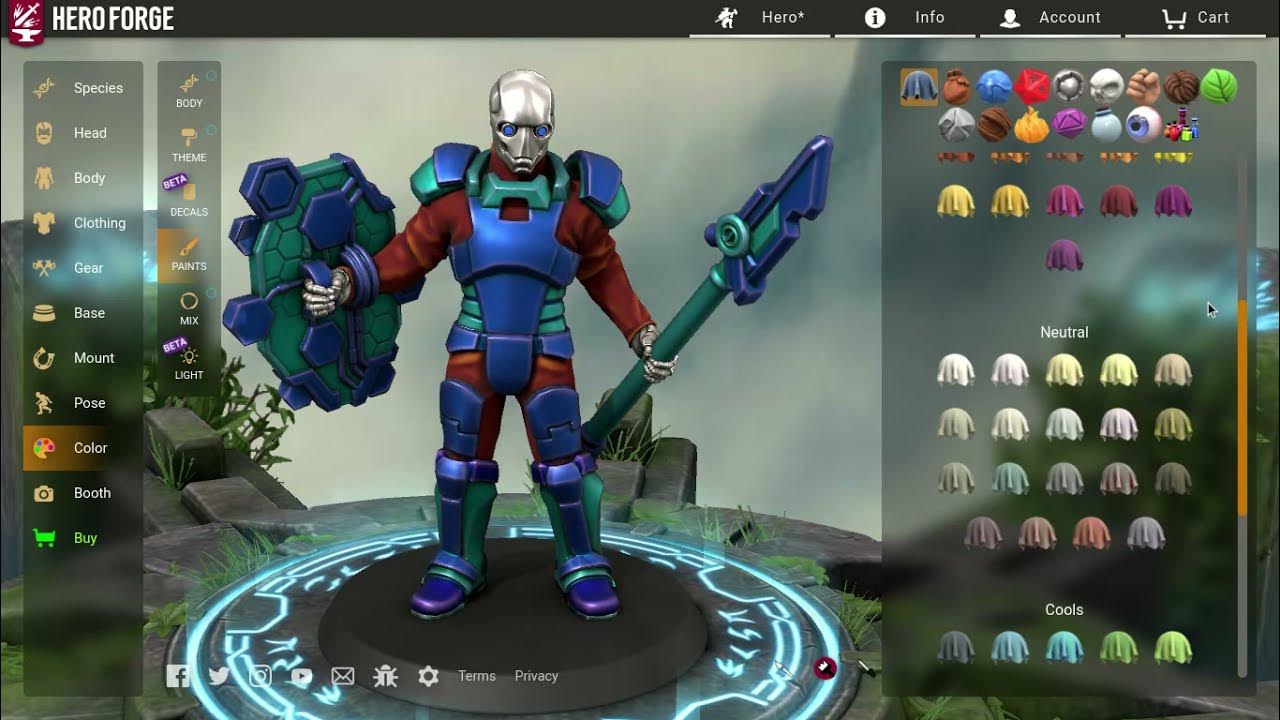 Heroforge tutorial: Robot enforcer - YouTube