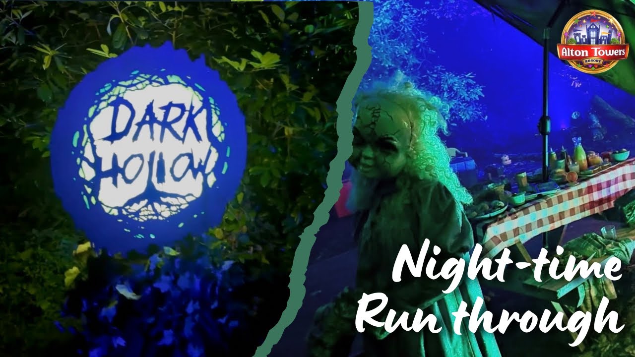 Dark Hollow Scare Zone NIGHT Walkthrough (4K) | Alton Towers Scarefest ...