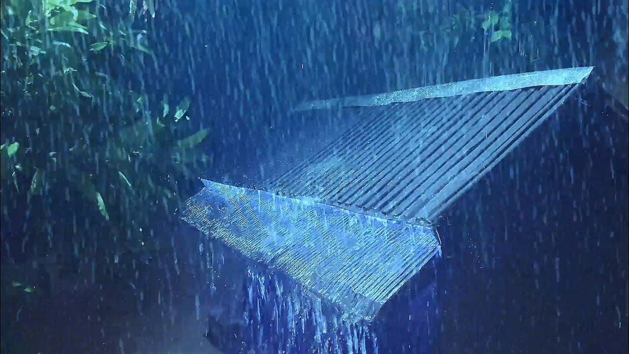 Powerful Rainstorm with Thunder for Relaxation and Restful Sleep | Rain ...
