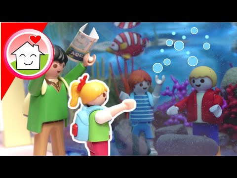 Playmobil Film Familie Hauser - Im Aquarium mit Lena und ihrer Klasse - Video für Kinder