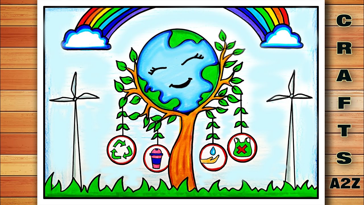 World Earth Day Drawing | World Earth Day Poster | Save Nature Save ...