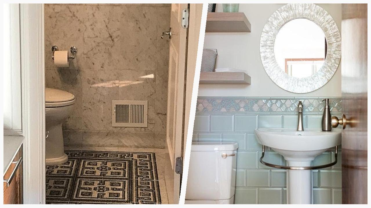 75 Mid-century Modern Brown Powder Room Design Ideas You'll Love - YouTube