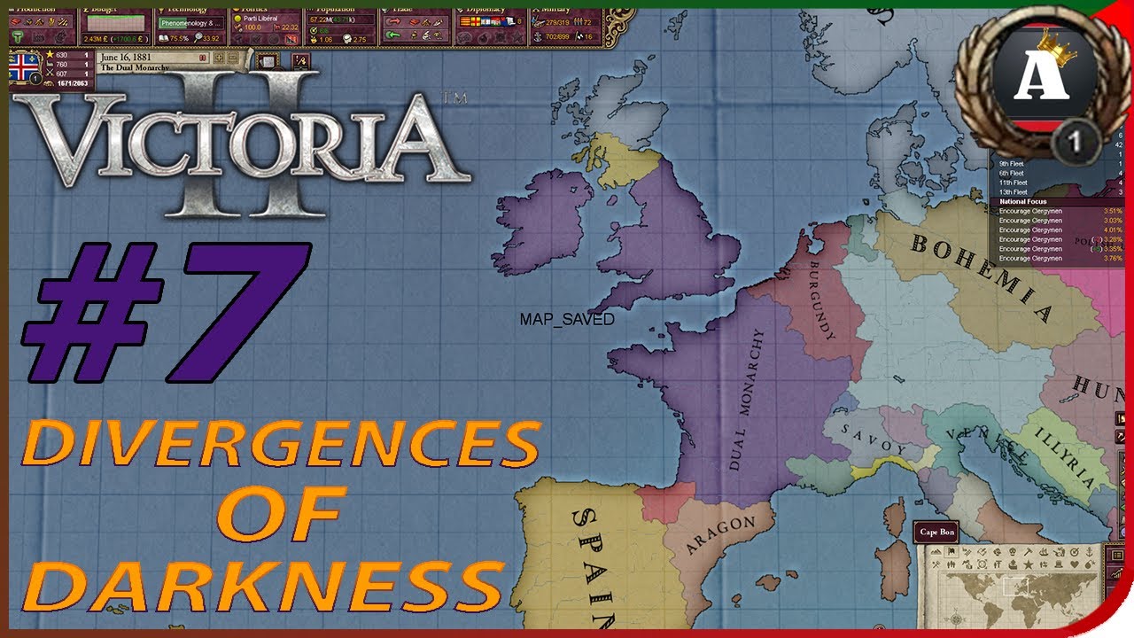 Jogando Victoria 2 Divergences of Darkness mod - Dual Monarchy #7 s(PT ...