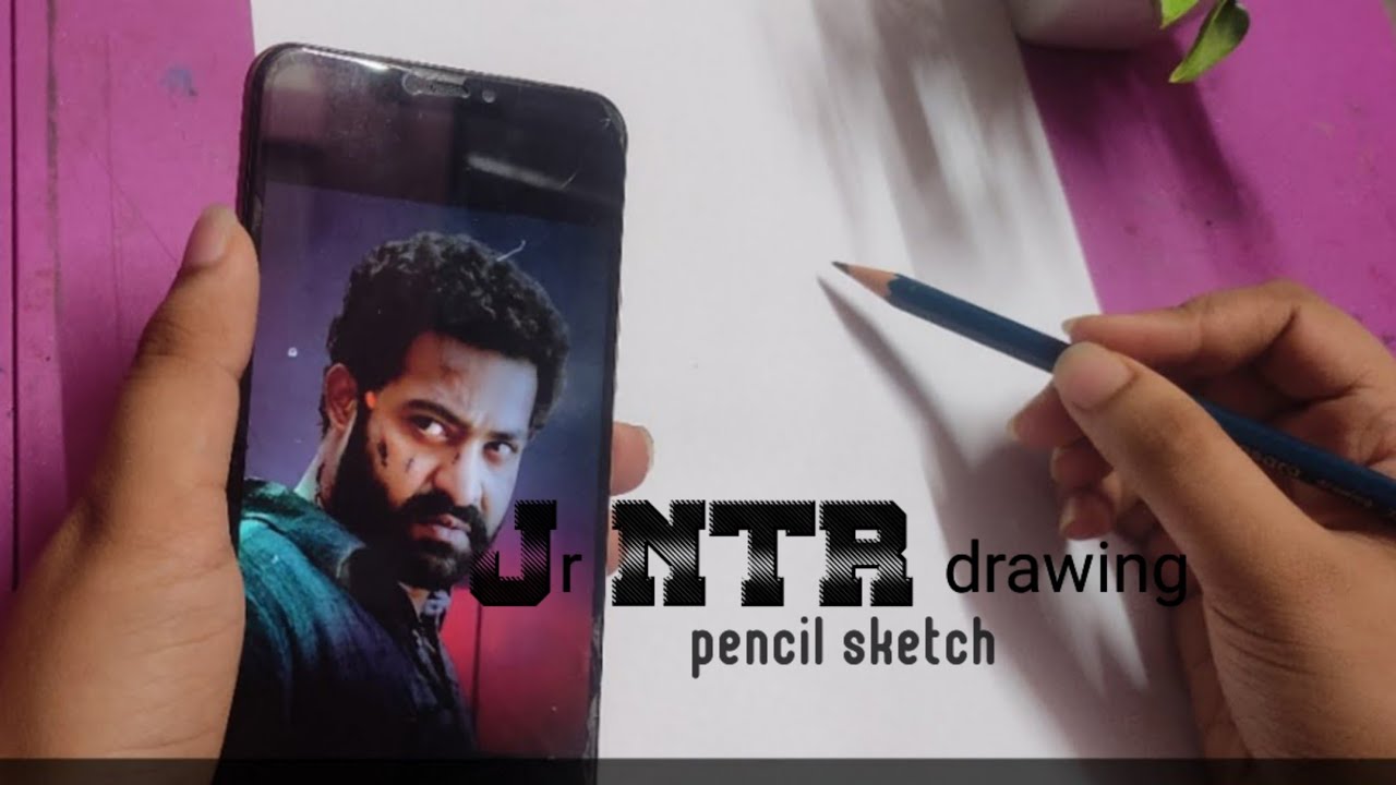 RRR || Jr NTR PENCIL SKETCH -part 1 (To be continued) #pencilskecth # ...
