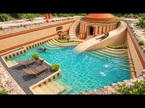 99Day In real Life We Build A Luxury Underground With Private Tunnel Pools