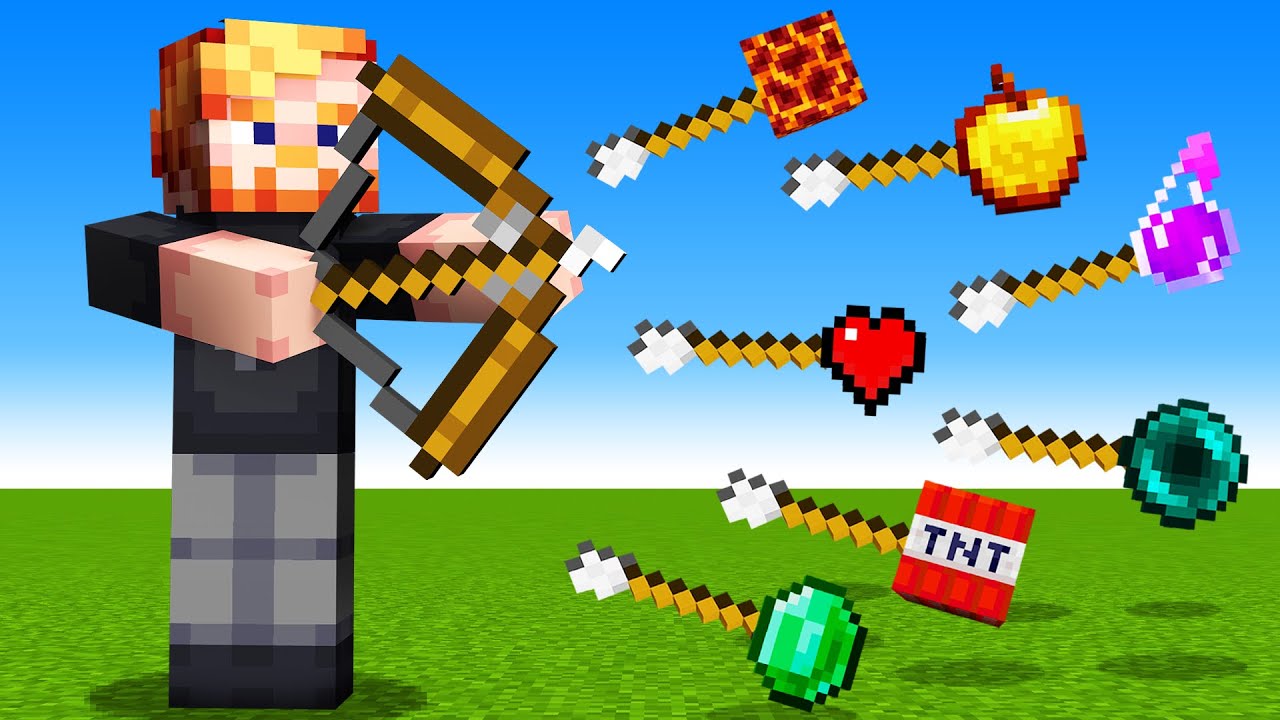 Minecraft but there's Custom Arrows - YouTube