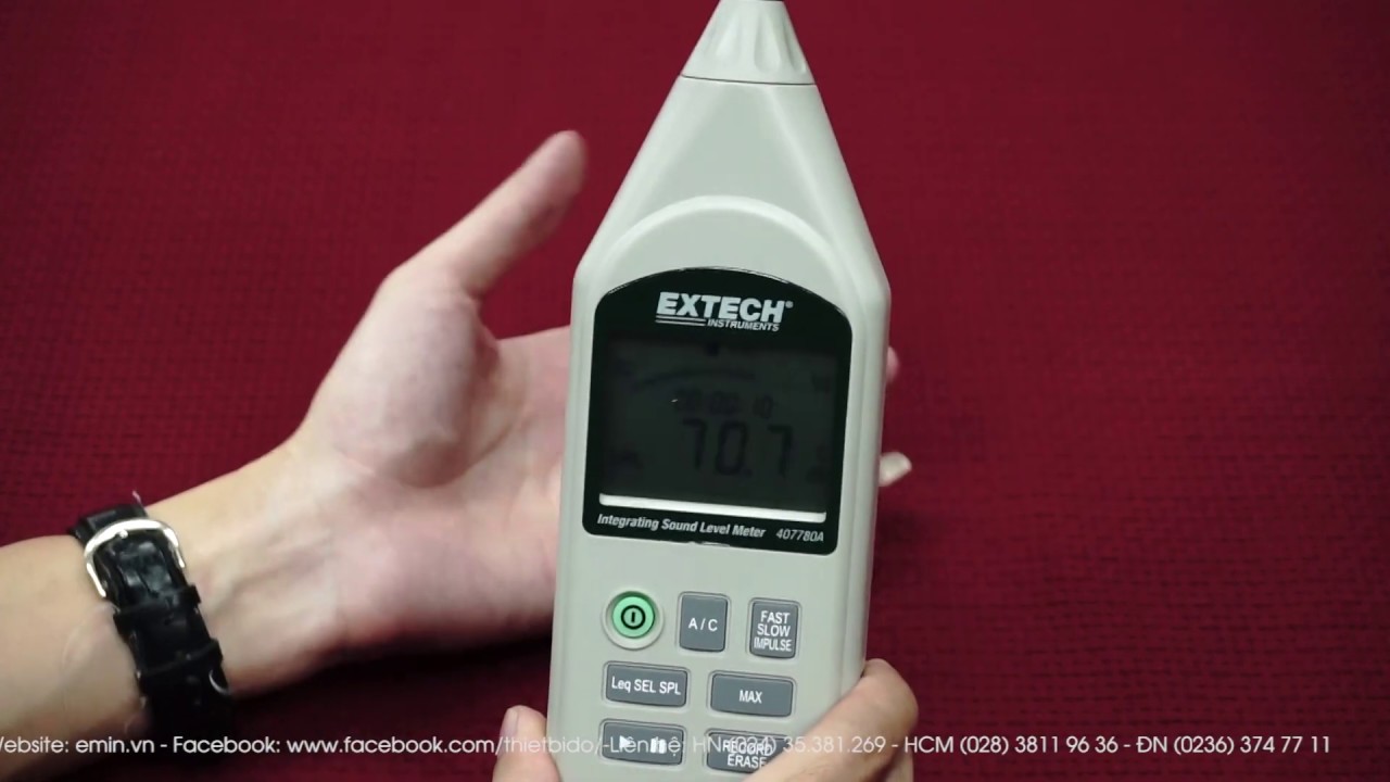 EMIN HDSD Máy đo độ ồn EXTECH 407780A - YouTube