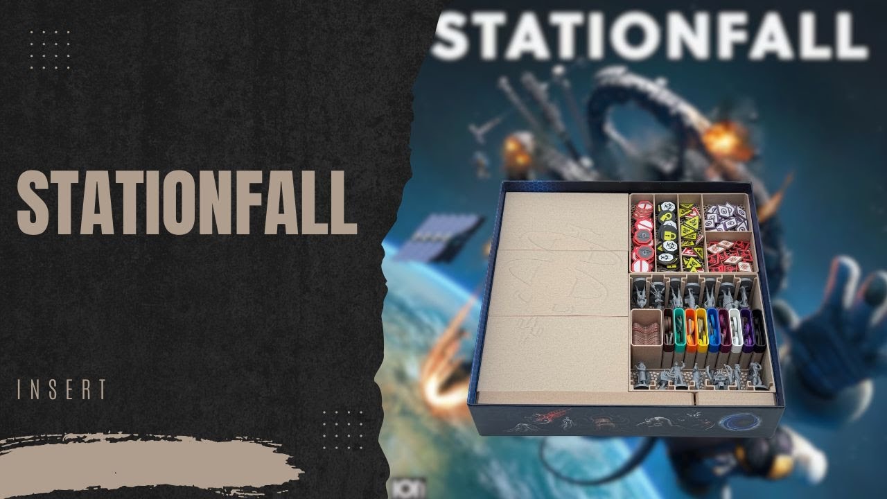 Stationfall - board game insert including figures or standees - YouTube