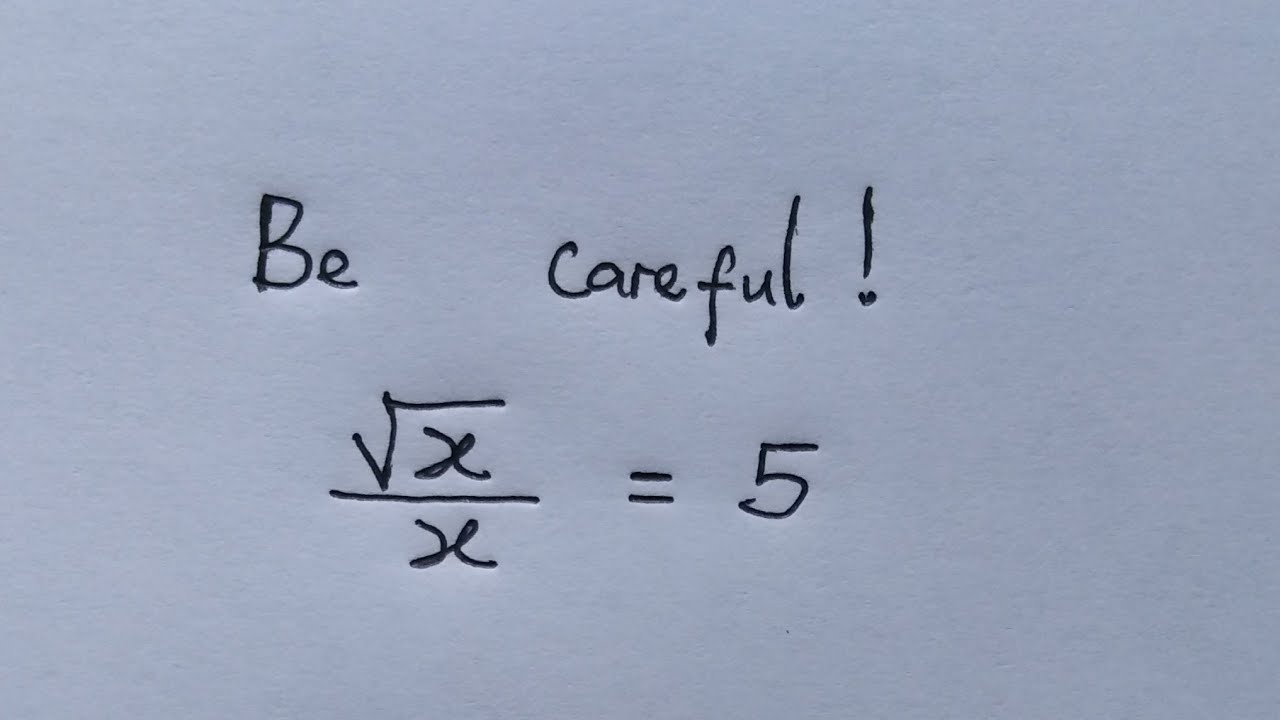 Interesting algebraic equation | Can you solve ? - YouTube