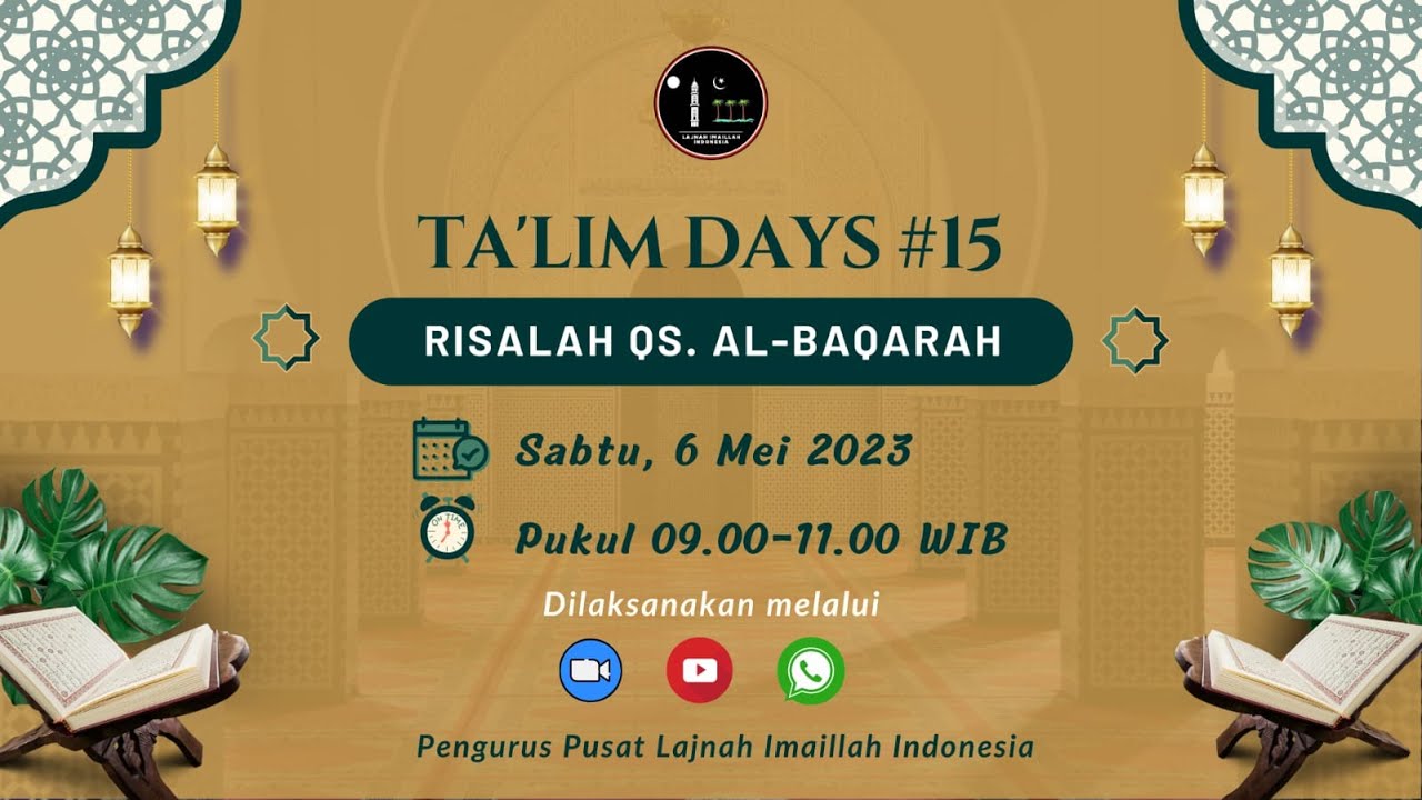 Ta'lim Days #15 - Risalah Q.S Al-Baqarah - YouTube