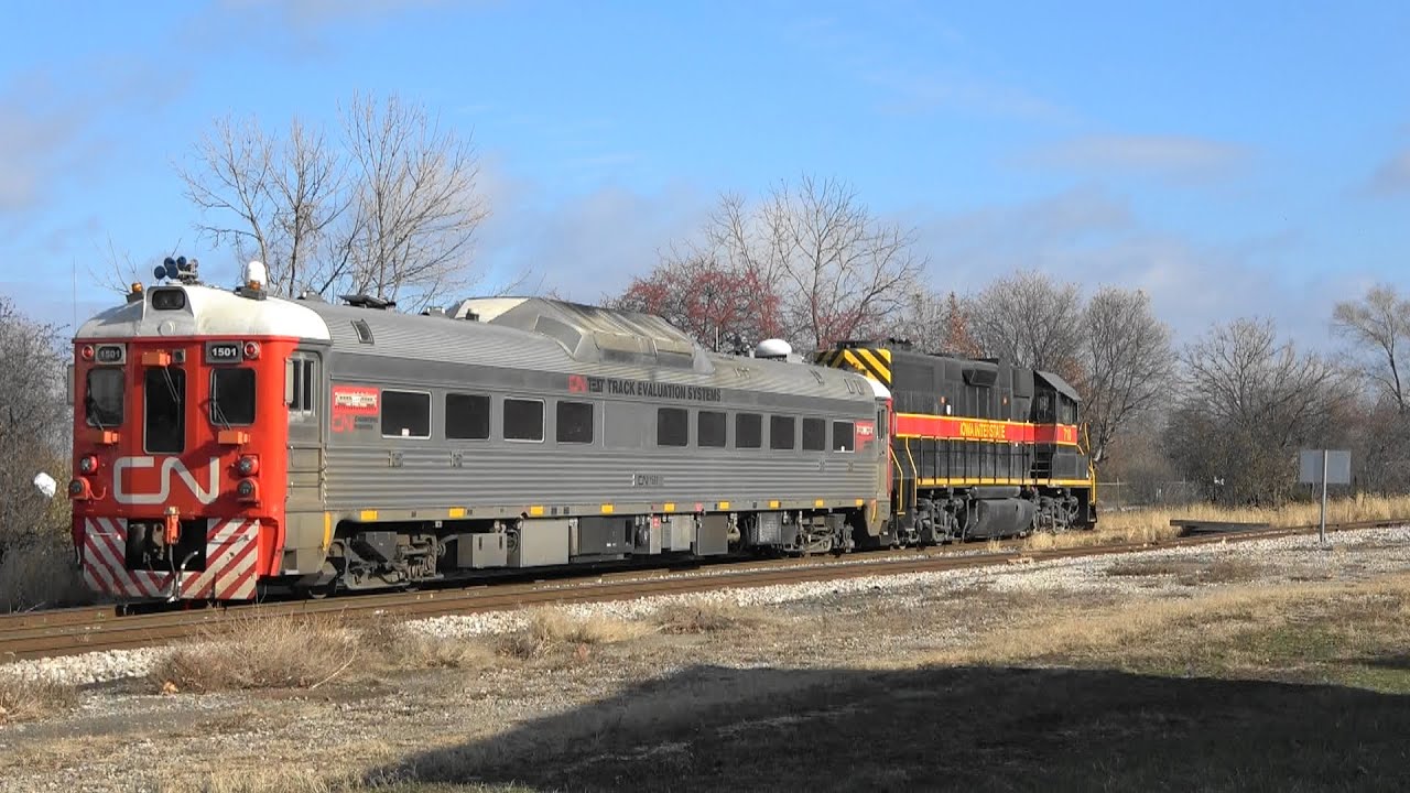 IAIS 152 & IAIS 710 w/ CN 1501 Track Geometry Car - YouTube