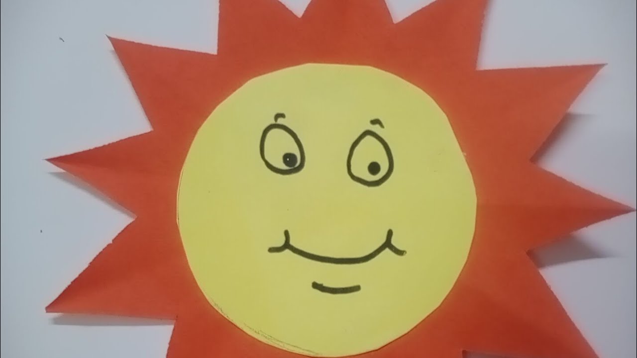 Sun Paper Craft //How To Make A paper ☀ For kids//Diy Paper Sun.. - YouTube