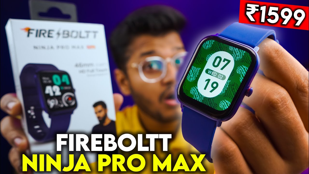 FireBoltt Ninja Pro Max Plus ₹1599 Unboxing & Review | 1.9inch Display🔥 ...