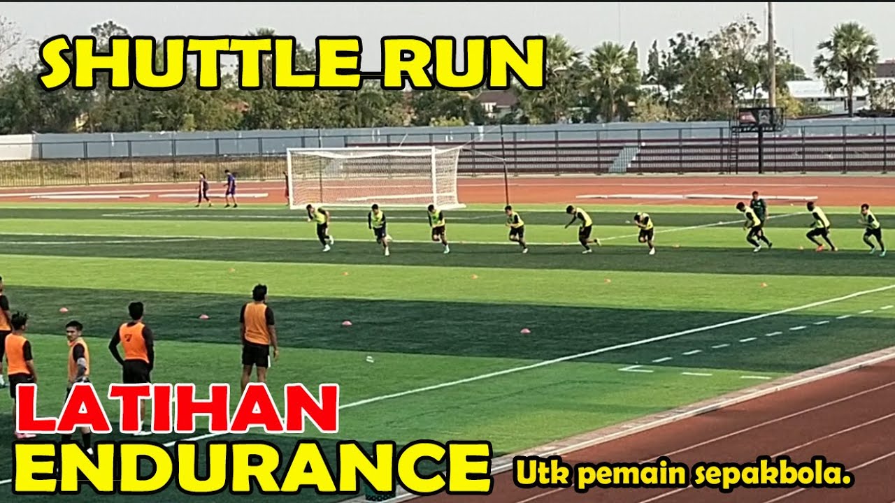 Latihan endurance utk pemain sepakbola. Shuttle run - YouTube