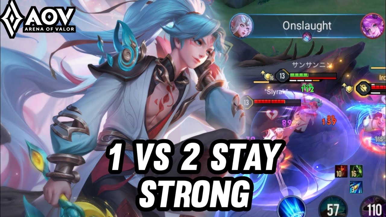 AOV : ALLAIN GAMEPLAY | 1 VS 2 STAY STRONG - ARENA OF VALOR ...