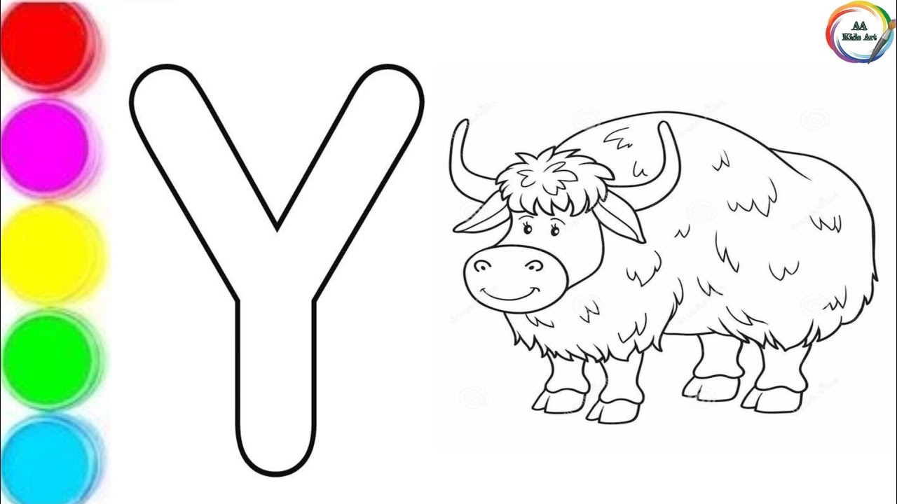 Y for Yak Drawing Easy || Y for Yak Drawing for Kids and Toddlers ...