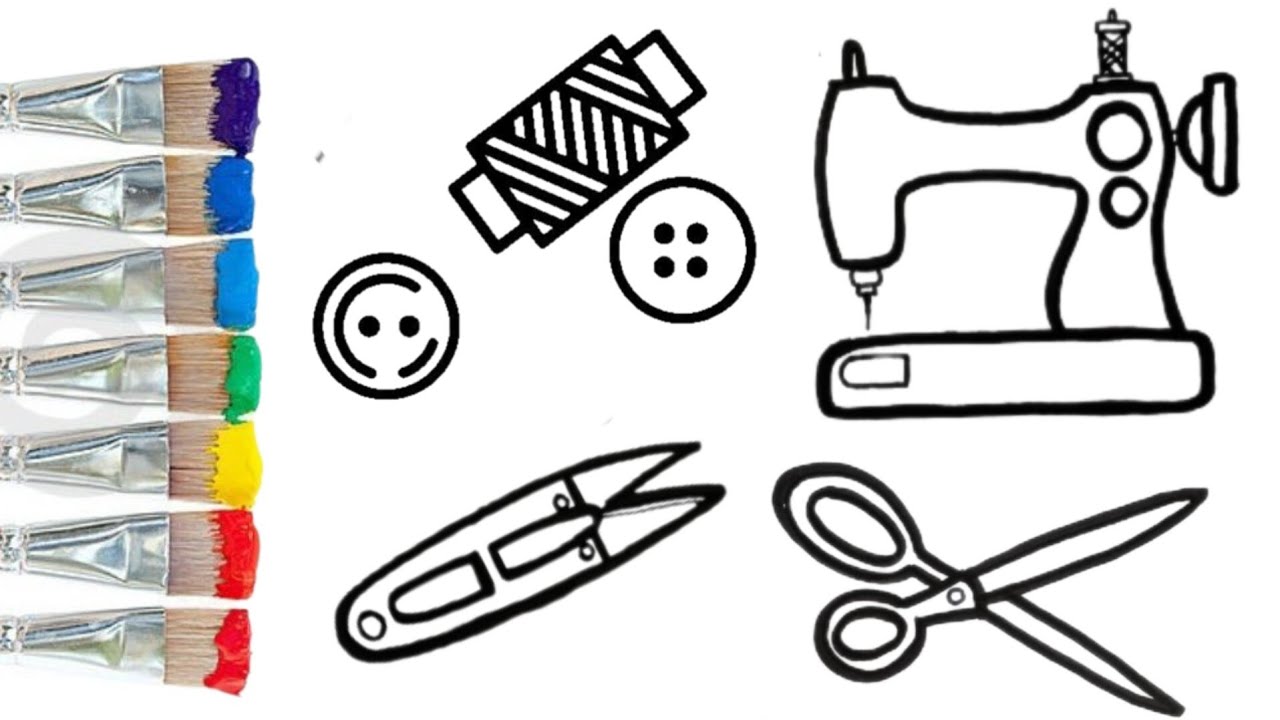 Doll Sewing set for kids | Simple & Easy Drawing #drawing #art #kids # ...