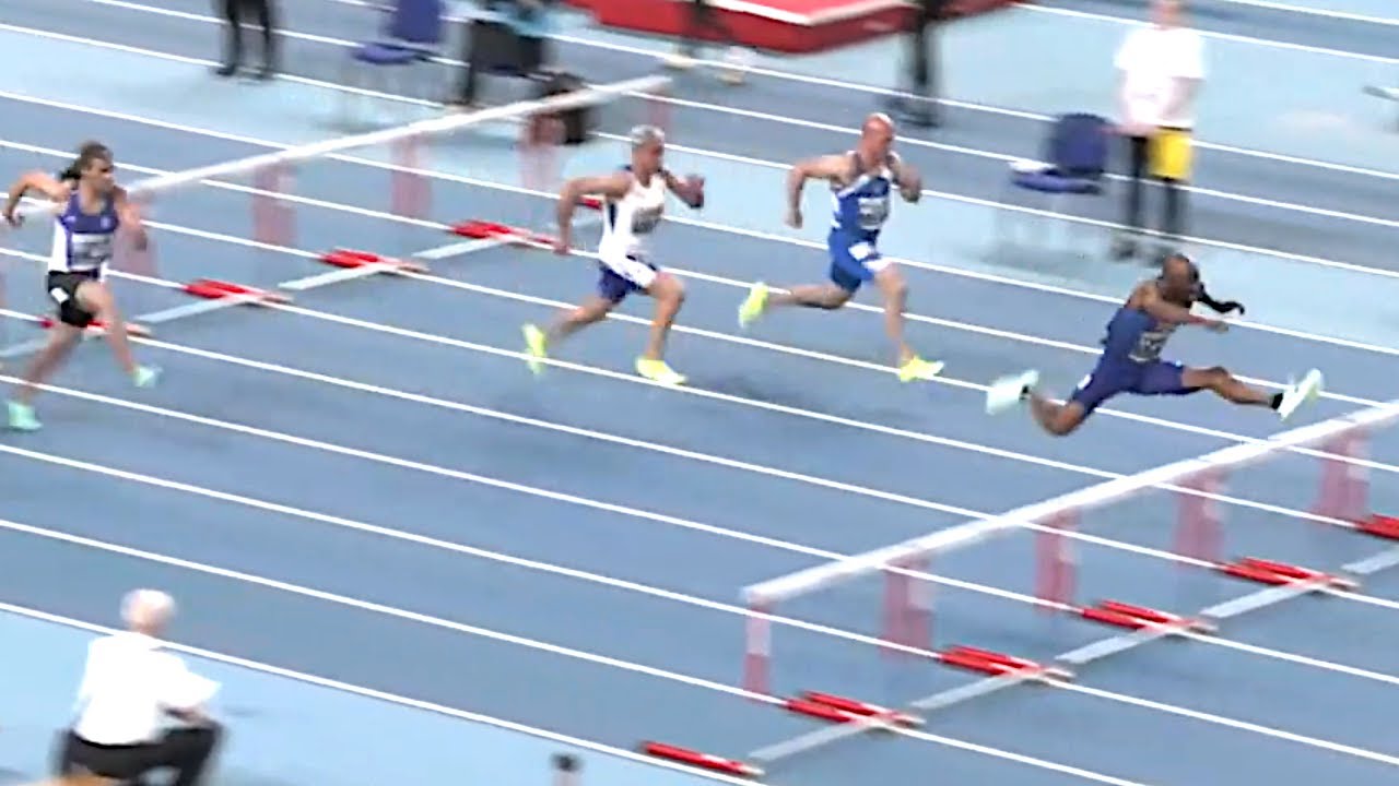 World Record Masters M55 60M Hurdles Derek Pye 2023 WMACi - YouTube