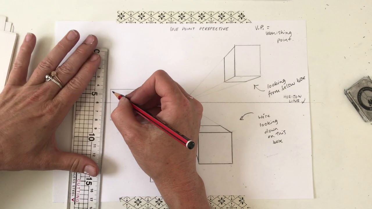 1 Perspective Lesson 1 : Boxes - YouTube