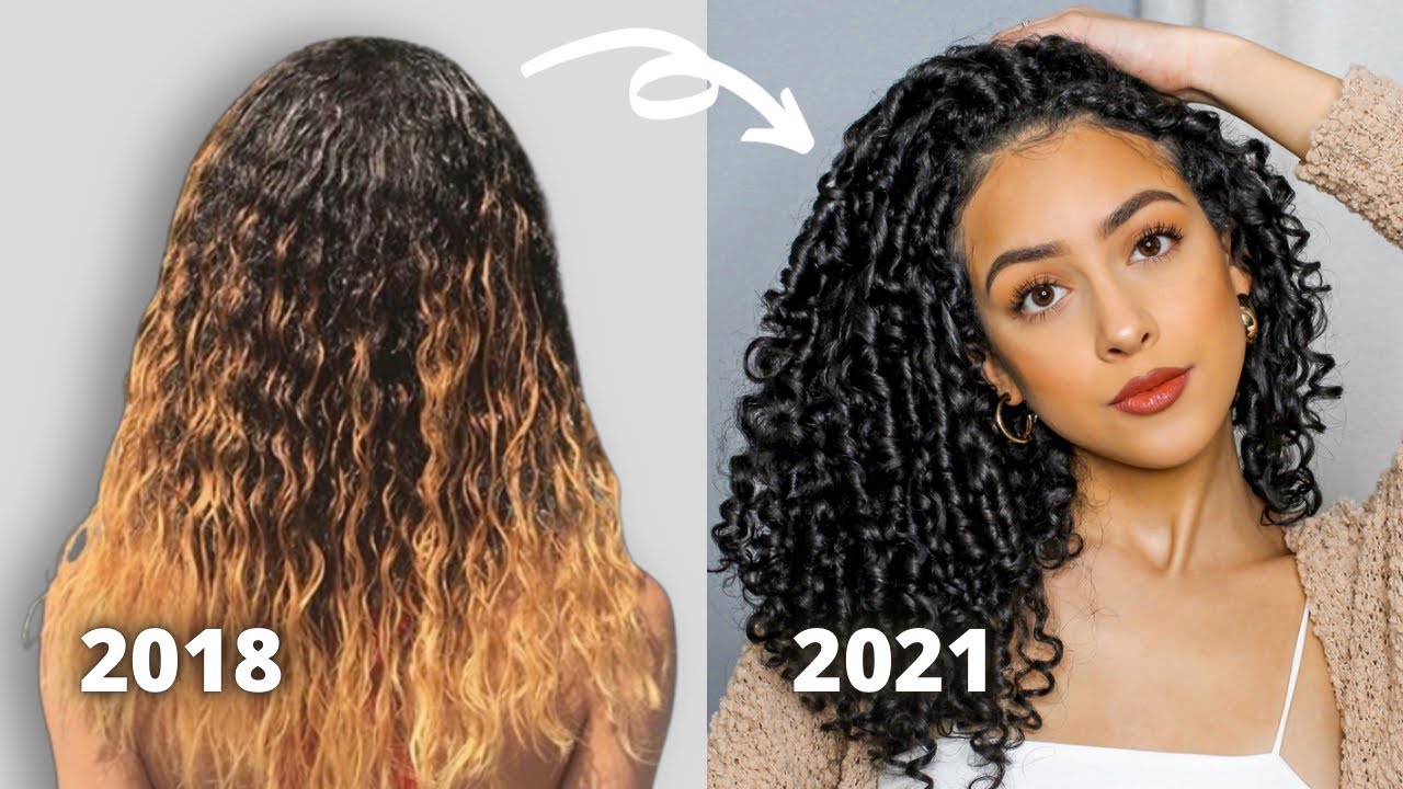 My Curly Hair Journey | Keratin, Heat Damage, Color Damage | With ...