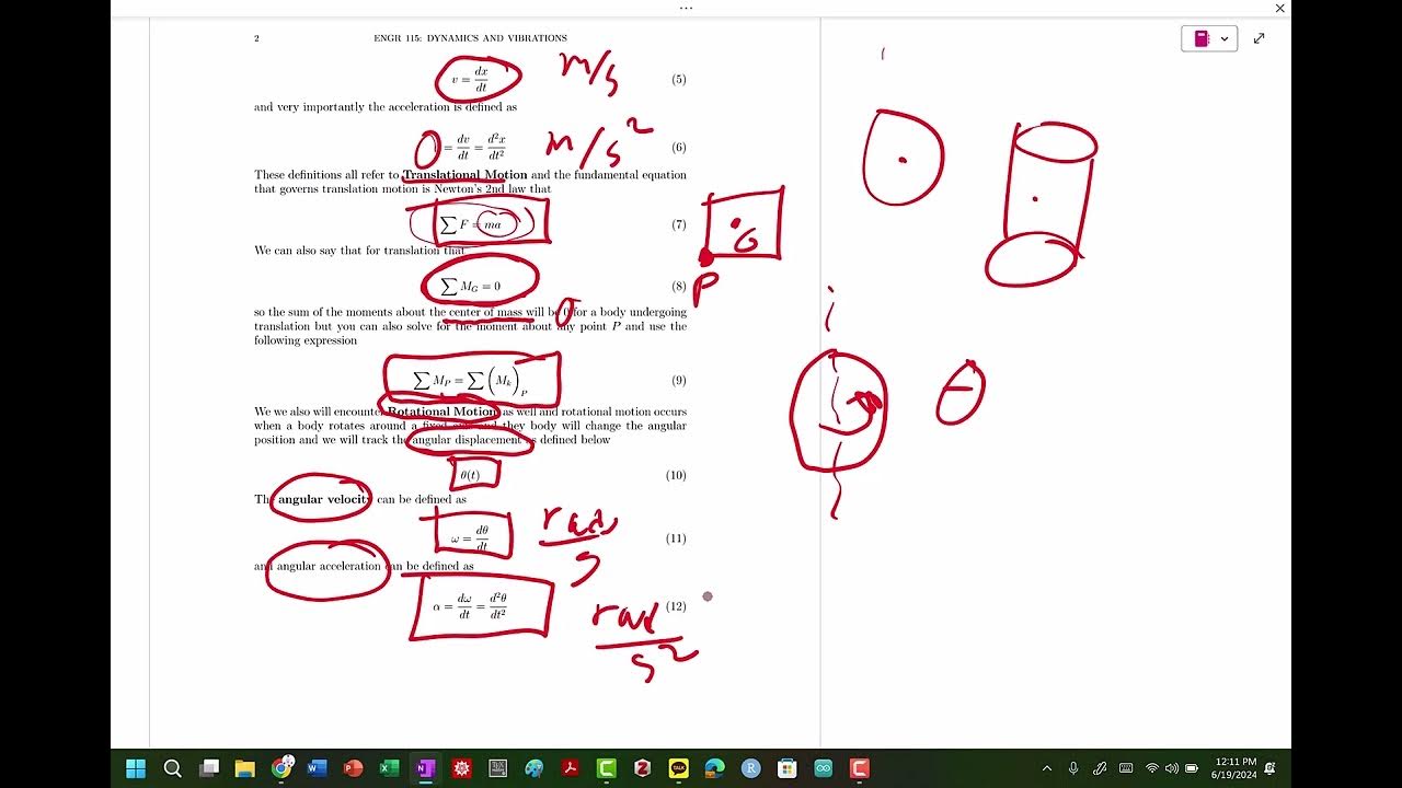 ENGR115 Lecture 3: Rotational Motion Analysis in Dynamics - YouTube