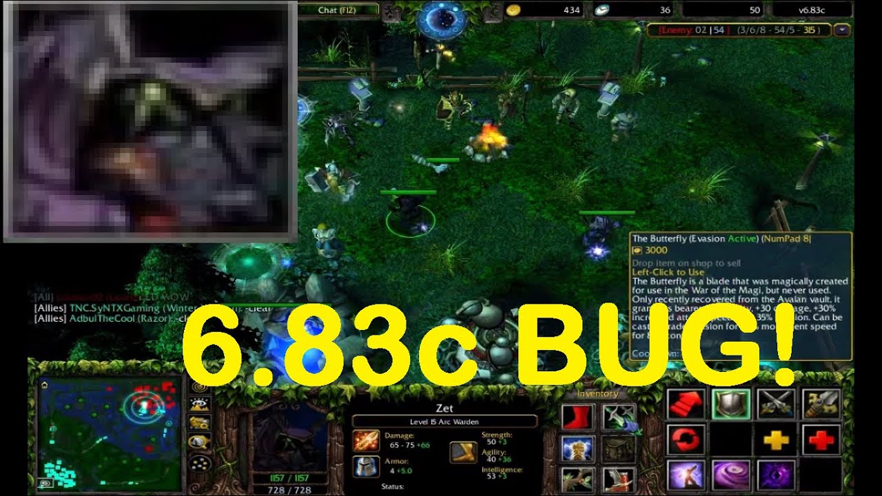 DotA 6.83c Arc Warden Bug! - YouTube