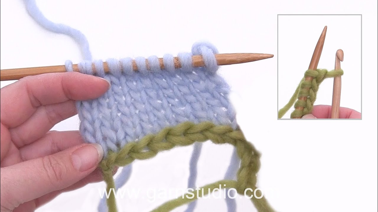 How to cast on from provisional chain - YouTube