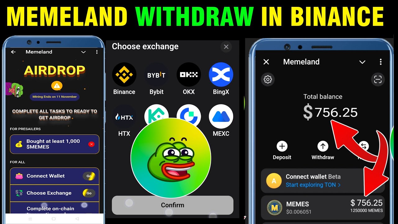 Memeland airdrop withdrawal Start In binance | Memeland airdrop ...