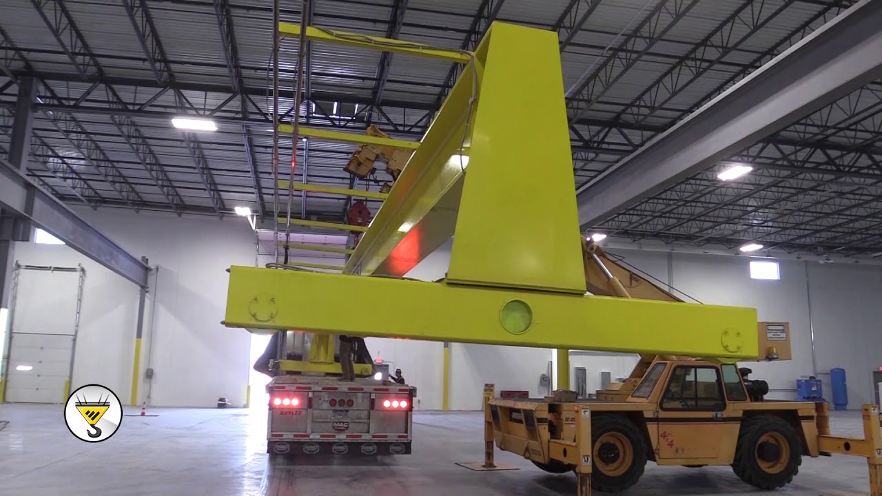 Hoosier Crane installs crane for ITR America - YouTube