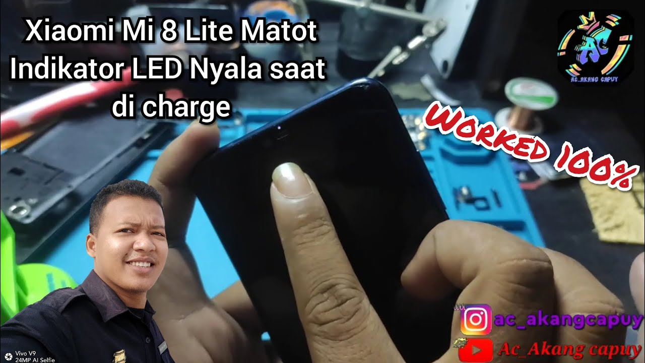 Service Hp Mi 8 Lite Mati Total, Indikator LED Nyala saat di charge ...