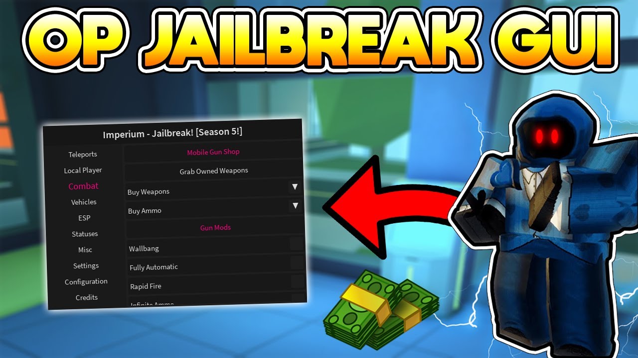NEW OP JAILBREAK GUI! (GUN MODS, NUKE, ESP!) ROBLOX - YouTube
