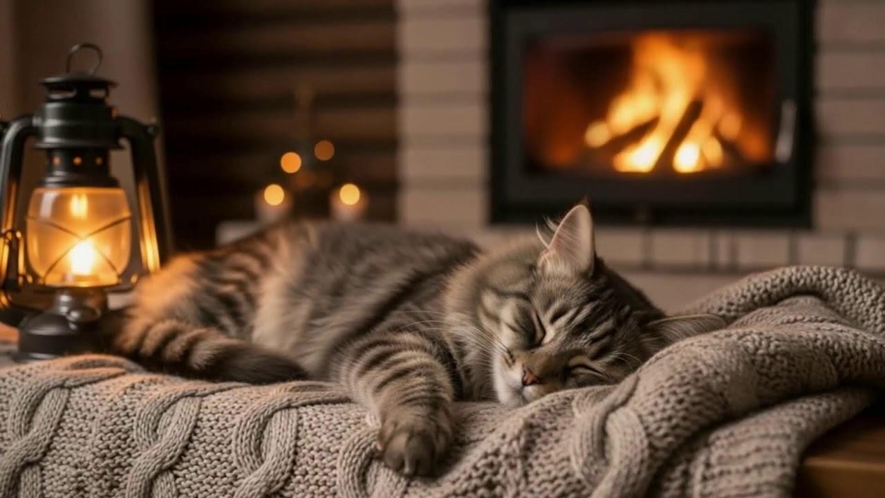 Peaceful Hearth Cat Music 432Hz 😺 Cozy Warmth For Deep Sleep And ...