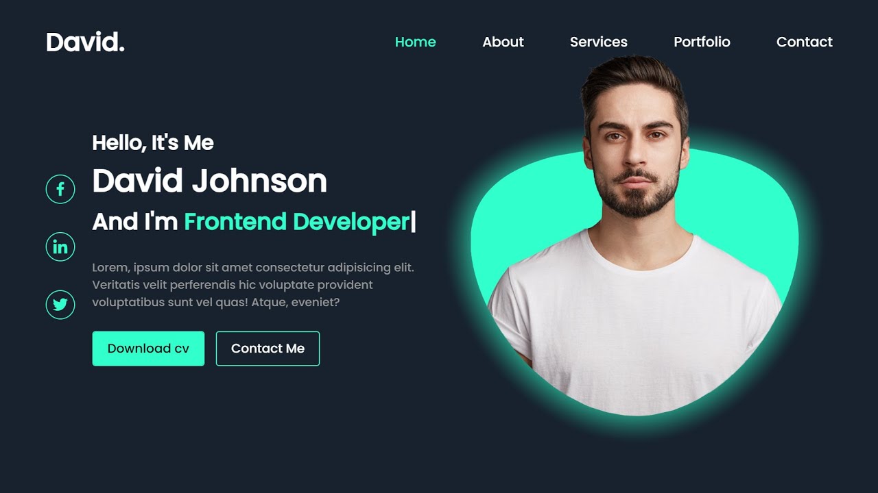 Personal Portfolio Website using Html & Css & Js || How to create a ...