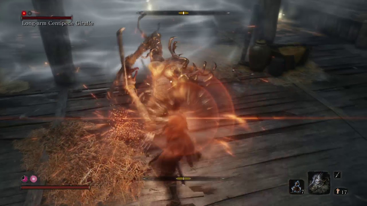 Sekiro - Long-arm Centipede Giraffe - Boss Fight - YouTube