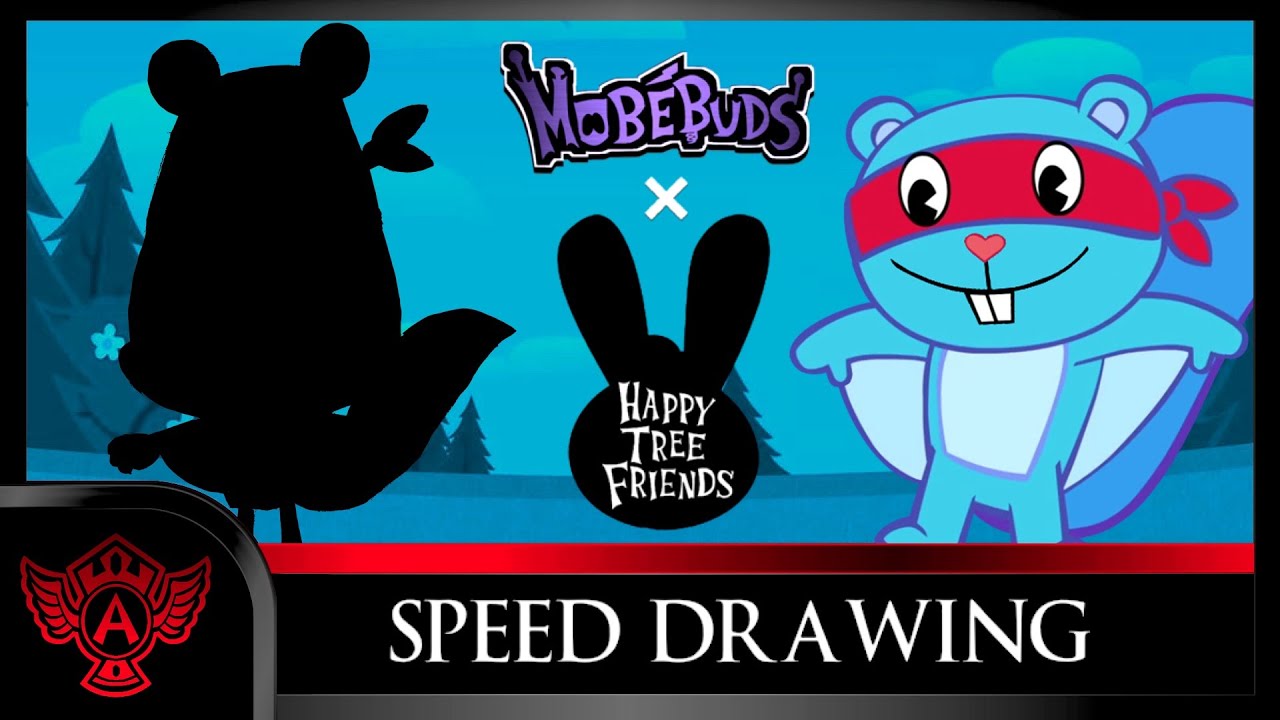 Speed Drawing: Happy Tree Friends - Splendid | Mobebuds Style - YouTube