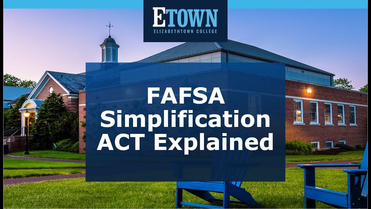 FAFSA Simplification Session - YouTube