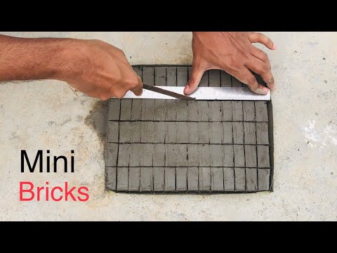 How to make MINI BRICKS by manual Easy method | BRICKLAYING MODEL HOUSE