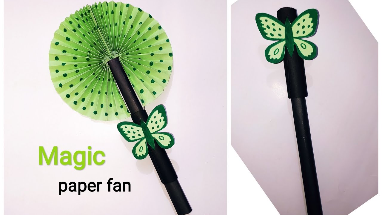 Diy paper magic fan || How to make paper fan. || kids craft ||origami ...