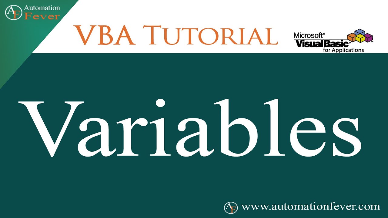 Variables In Vba Excel Vba Tutorial In Hindi Youtube 7312