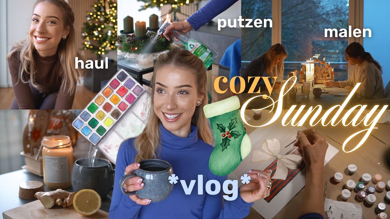 Day in my Life: gemütlicher Sonntag 🧚🏻👩🏼‍🍳🎨 (Putzen, Kochen, Malen nach ...