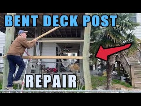 Bent Deck Post REPAIR DIY - YouTube