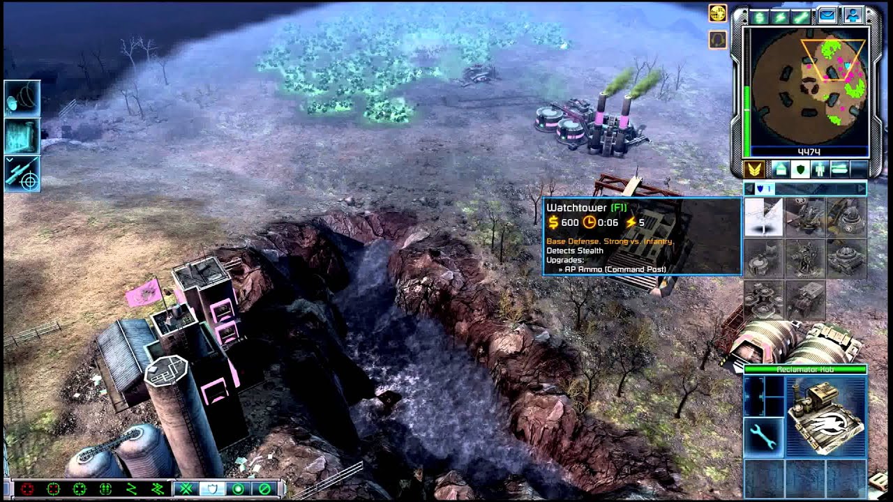 C&C3 3 player FFA - GDI vs NOD vs Scrin [1440p] - YouTube