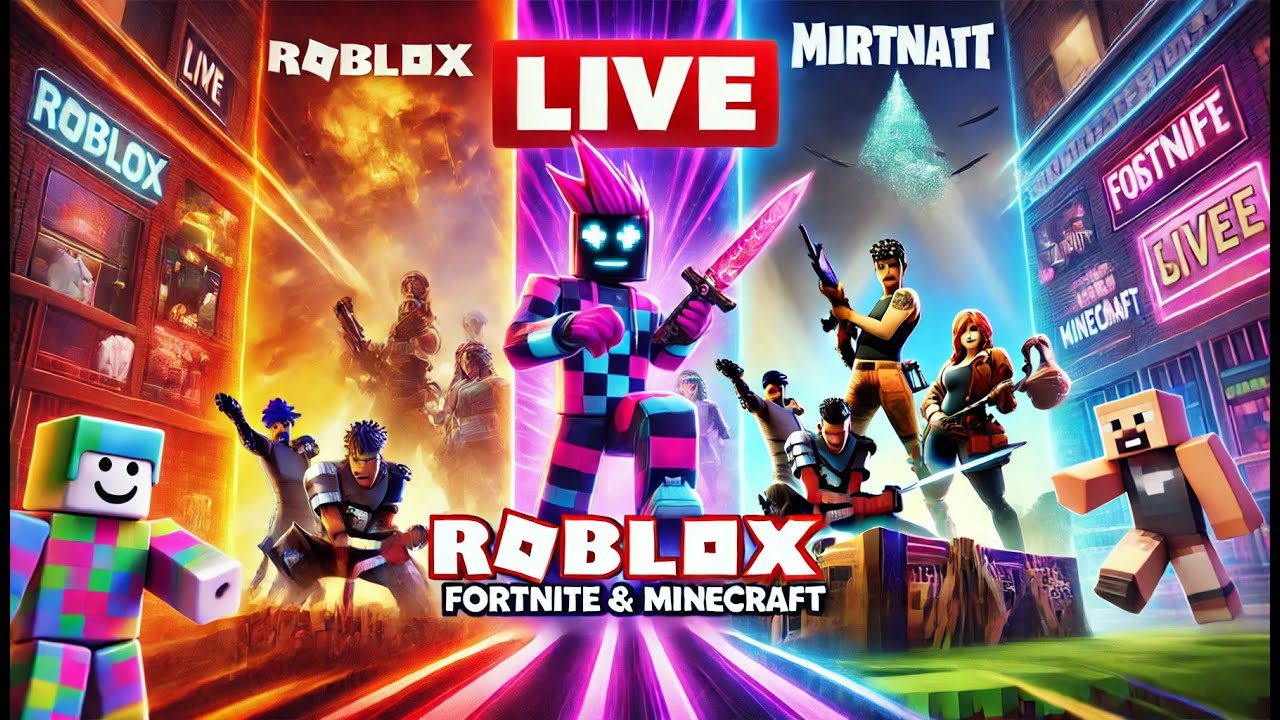 live minecraft,roblox,fortnite vennez discuter !! - YouTube