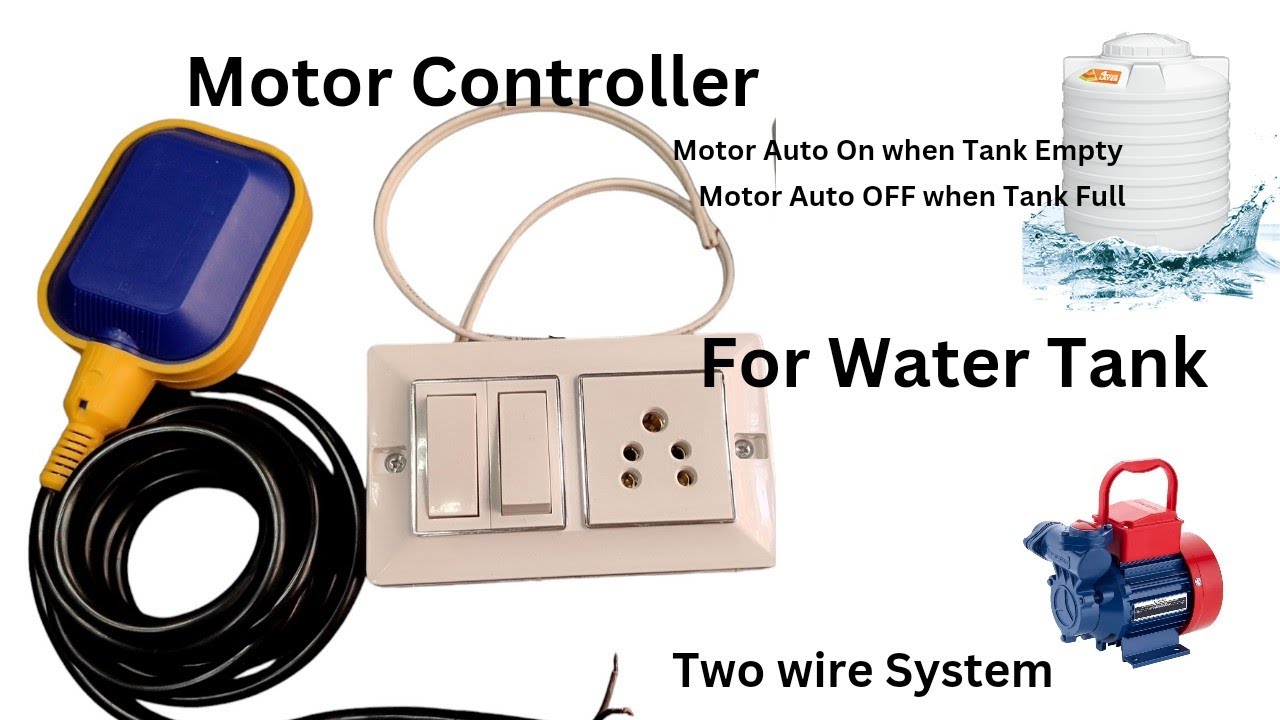 water tank motor controller wired using float switch - YouTube