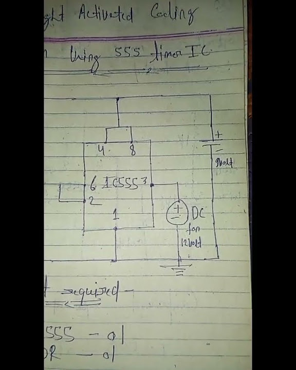 Light Activated cooling Fan use Timer IC 555 Circuit Diagram - YouTube